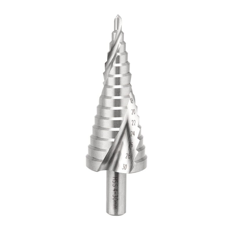 Сверло по металлу ступенчатое 4,0-30,0мм 98мм 65 HRC Р6М5 TiN титан Kranz