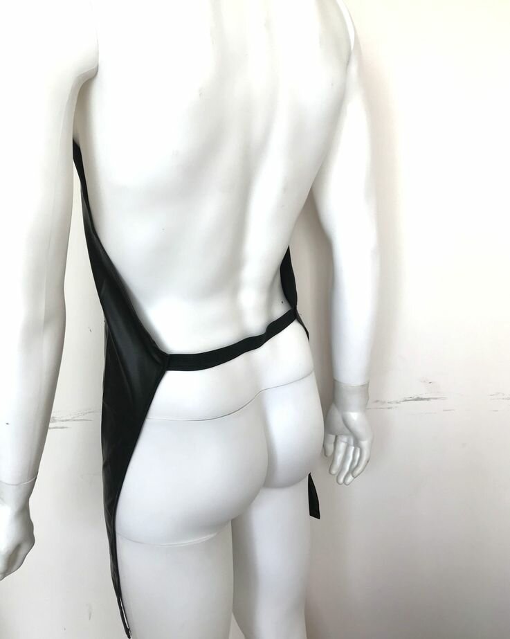 Мужской кожаный эротический фартук мясника ролевая игра костюм