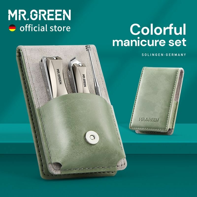 MR.GREEN маникюрный костюм противобрызговые щипцы для ногтей инструменты для педикюра домашние портативные дорожные сумки нержавеющая сталь