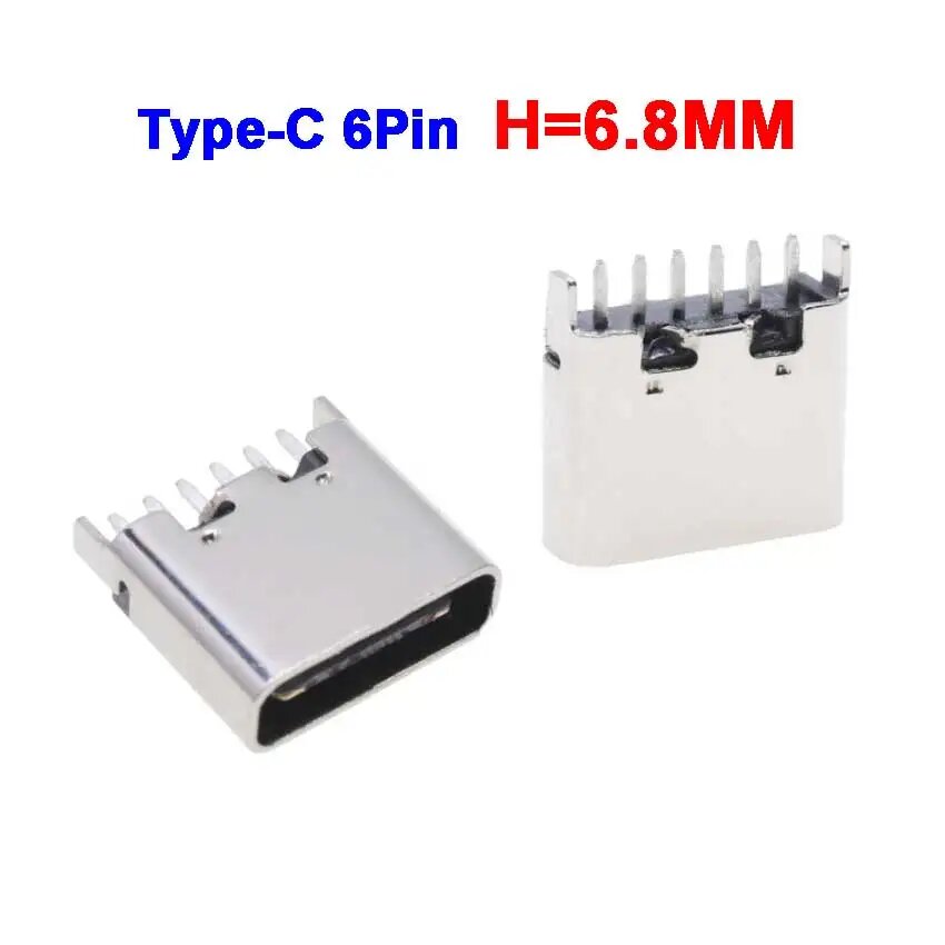 Розетки YTMQL Type-C 6Pin H6.8MM