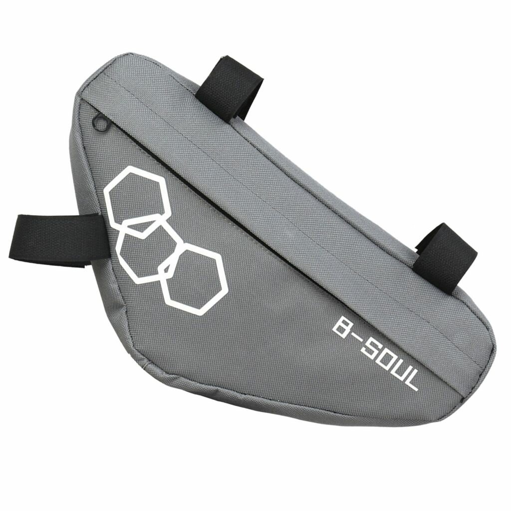 Велосипедная сумка, Велосипедная треугольная сумка на раму - серый