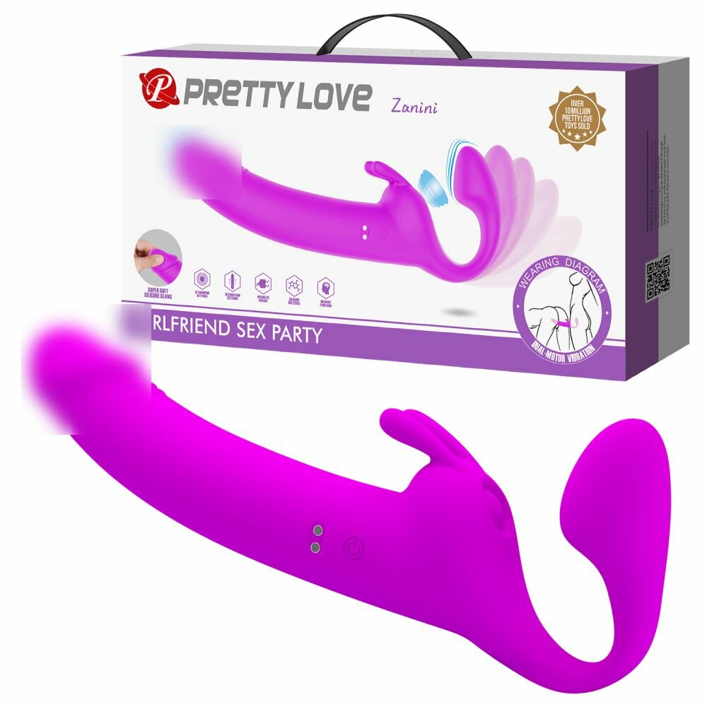 Безремневой вибрострапон Pretty Love с клиторальной стимуляцией BI-040171