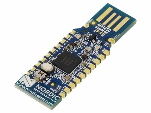 Bluetooth модуль NORDIC NRF52840-DONGLE, Средство разработки Bluetooth Low Energy, GPIO, UART, USB, USB A