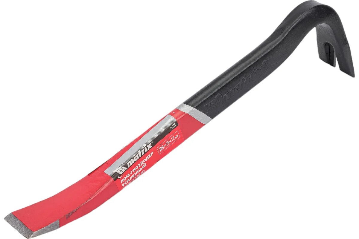 MATRIX усиленный лом-гвоздодер 300x25x12 мм - инструмент для демонтажа крепежа 25229