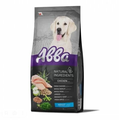 Авва Natural Ingredients Сухой корм для взрослых собак крупных пород, с курицей, 3 кг