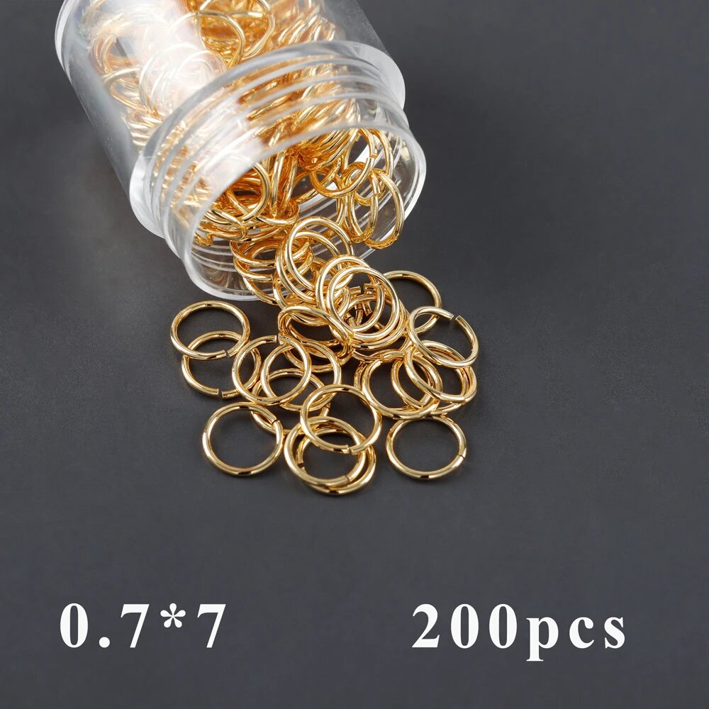 GUFEATHER Позолоченные медные колечки для бижутерии M48406