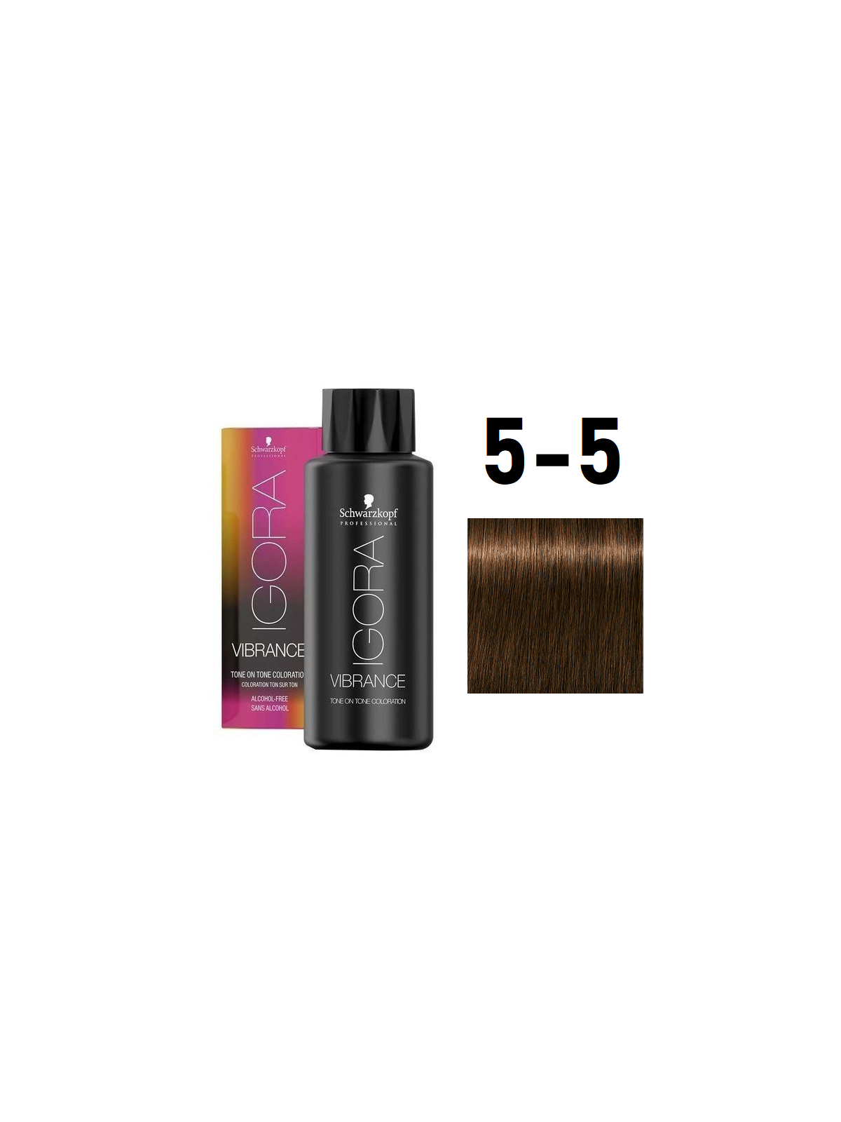 Schwarzkopf Professional Schwarzkopf Igora Vibrance 5-5 - Краситель тон-в-тон светлый коричневый золотистый 60 мл