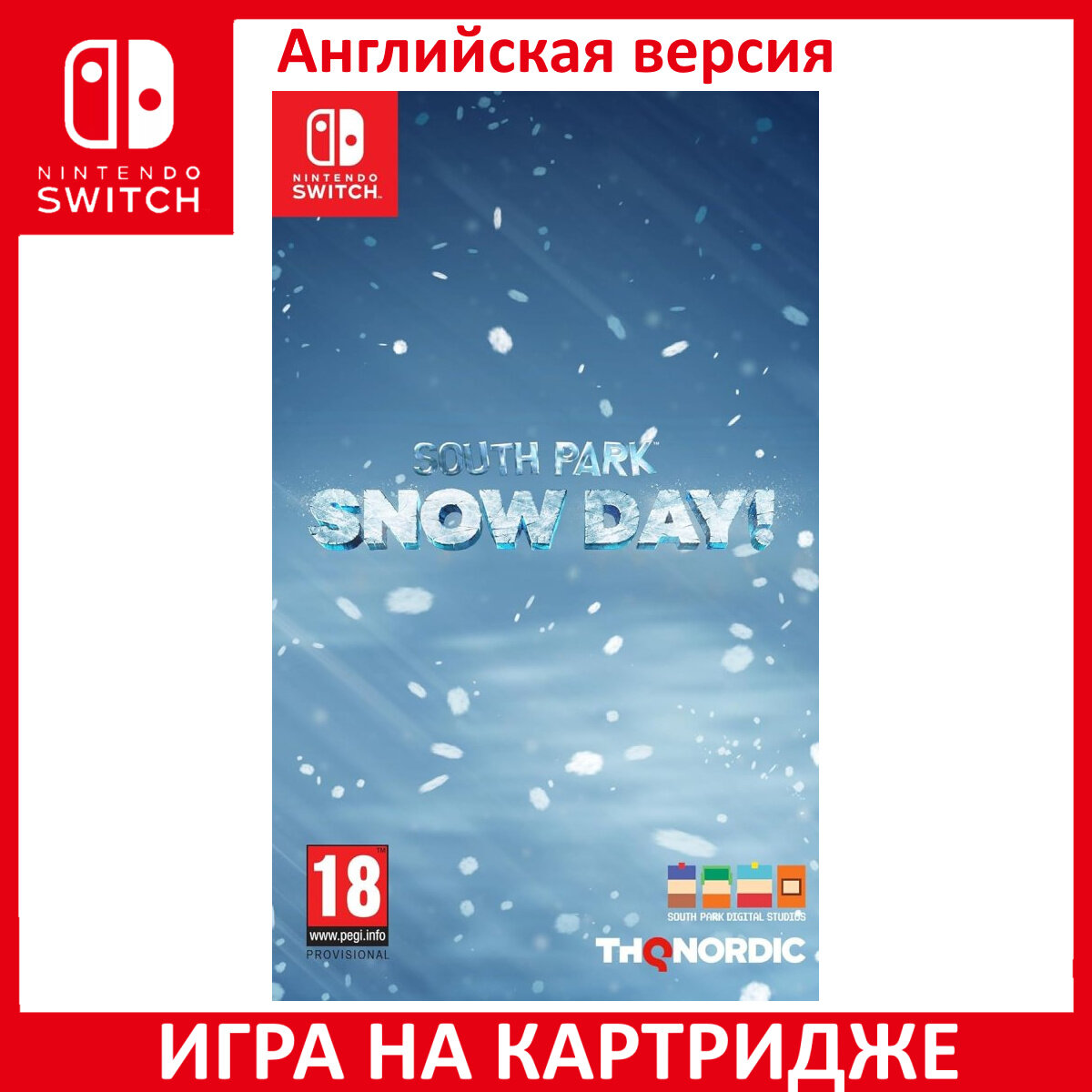 Игра South Park: Snow Day! Switch Английский язык Картридж на Nintendo Switch