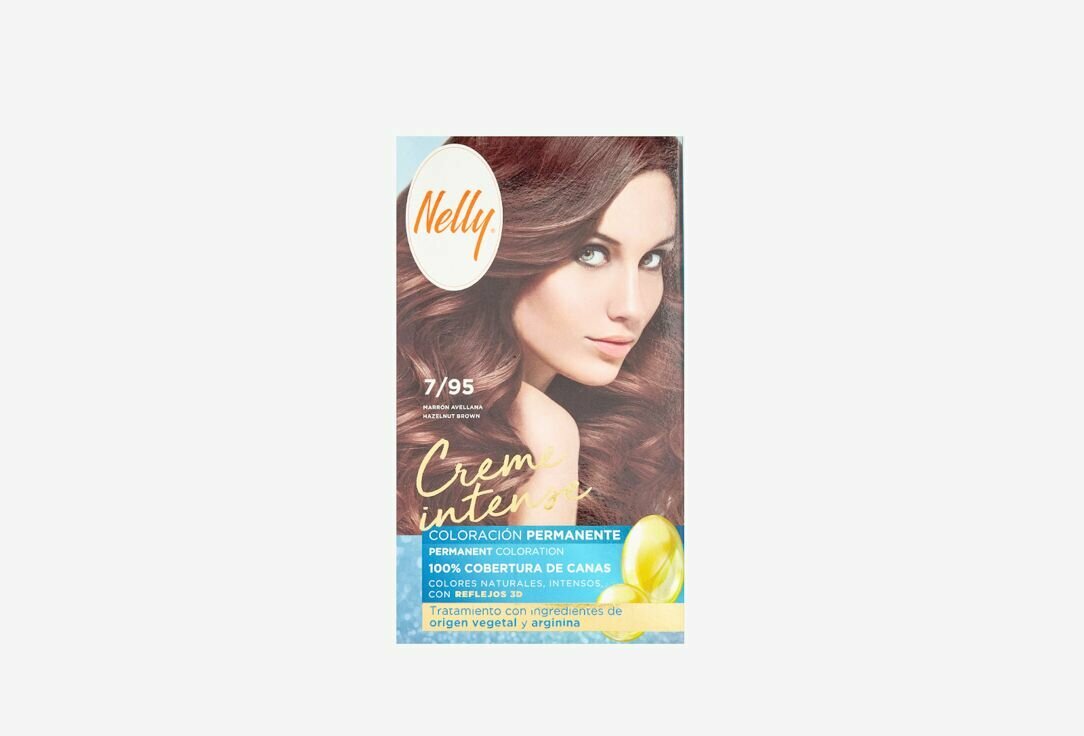 Краска для волос NELLY Creme Intense 115 мл 7/95, Орехово-коричневый
