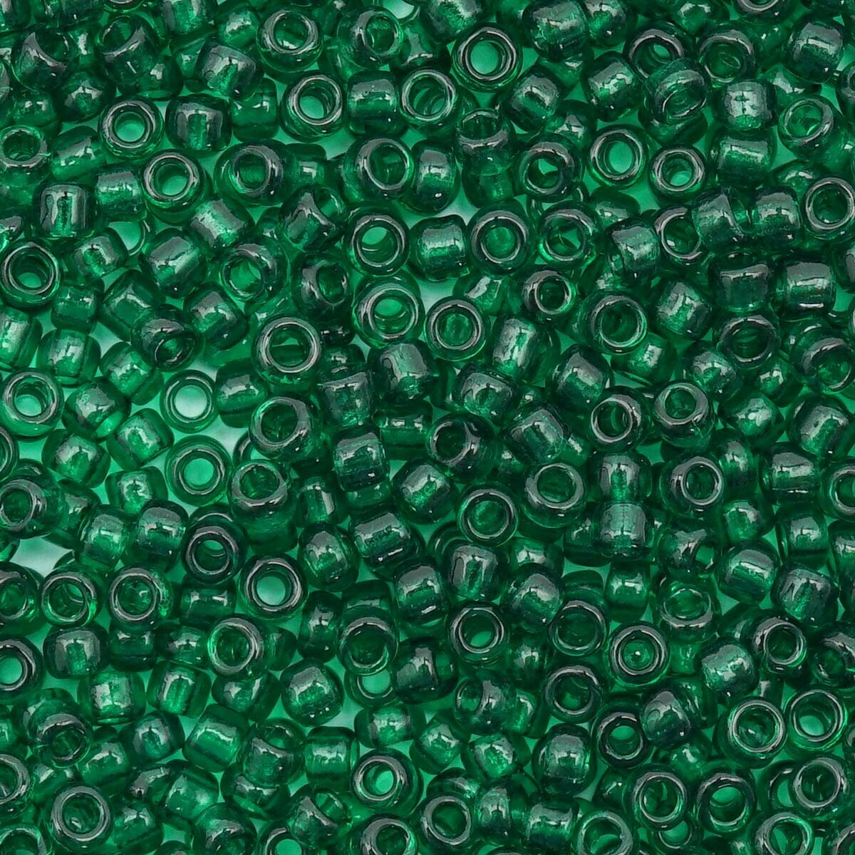Бисер Astra&Craft стекло, №11/0, цвет 23А-3 темно-зеленый, прозрачный с цветным центром, 10 упаковок по 20 г