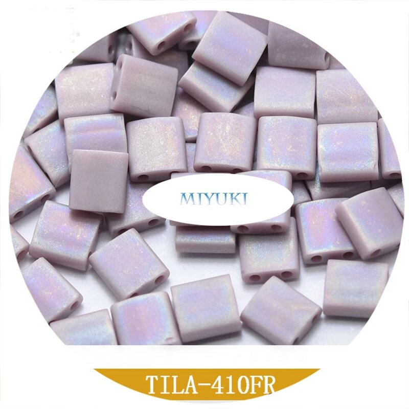 Бусины Miyuki Tila 5x5x1.9 мм, Цвет: TILA-410FR