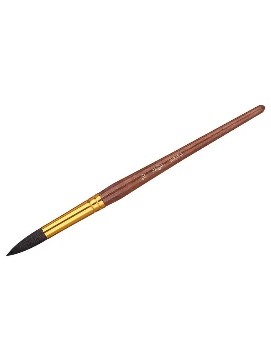 Кисть художественная Гамма Белка, круглая, N10, подходят для нанесения однородных порошковых покрытий (321.010)