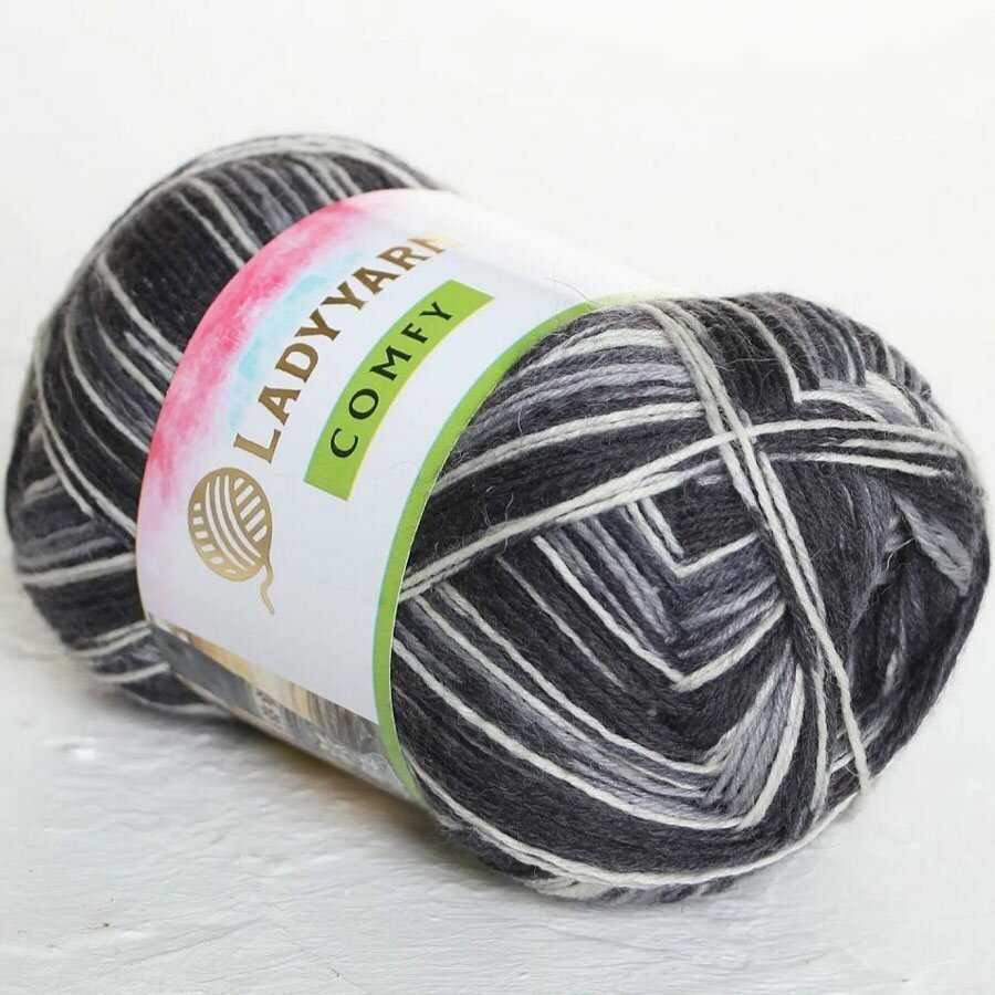 Пряжа Lady yarn COMFY 65 принт (5 мотков)