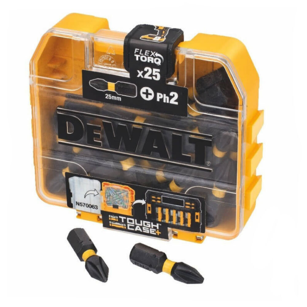 Биты DeWalt PH2, 25мм, 25шт DT70555T