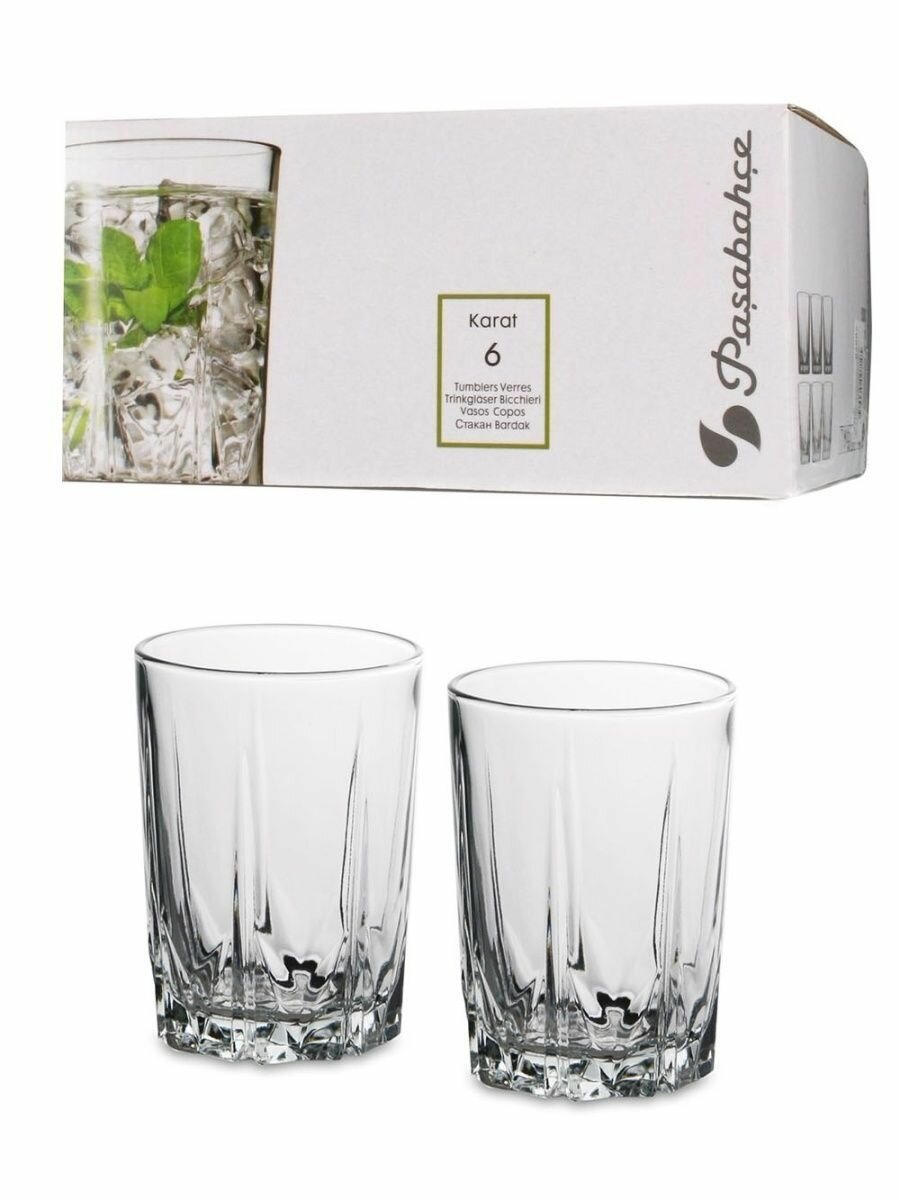 Набор стаканов Pasabahce "Karat", стекло, прозрачный, 250мл, 6 шт