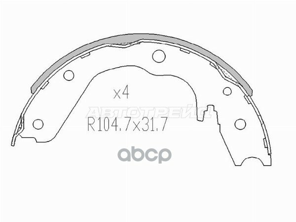 Колодки тормозные барабанные (Сзади/ Стояночный тормоз) Acura MDX 00-03 / Great Wall Hover H3 10-16 Sat арт. ST-3507120K00