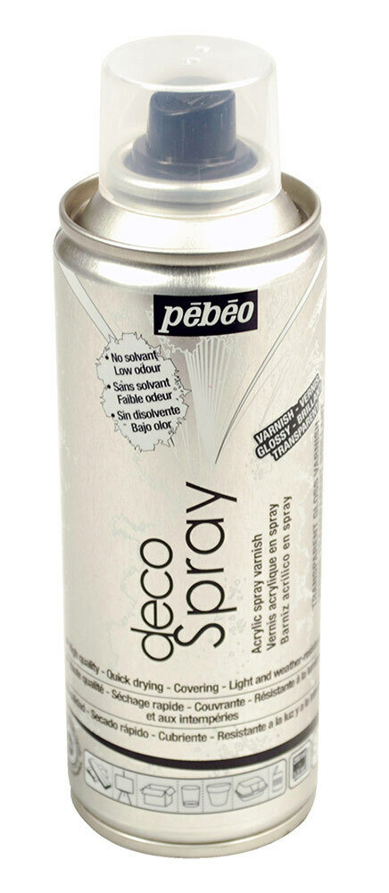 Лак декоративный Pebeo decoSpray, (аэрозоль), 200 мл, глянцевый