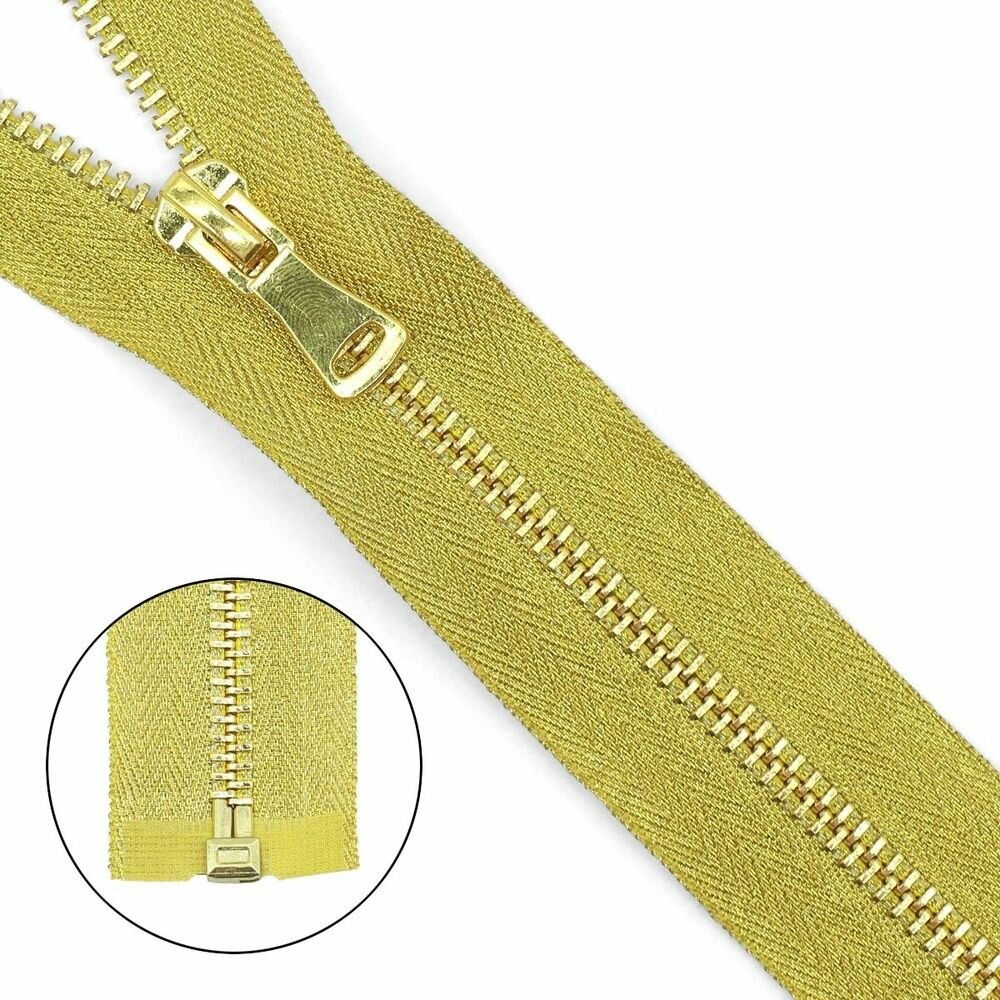 Молния айрис золото, 1 замок, 70 см, 5 шт