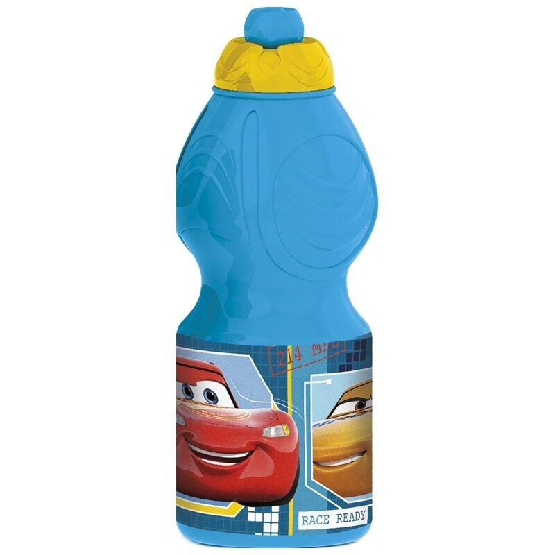 Бутылка спортивная Stor пластиковая, фигурная, 400 мл, Тачки, К гонкам готов (18732)