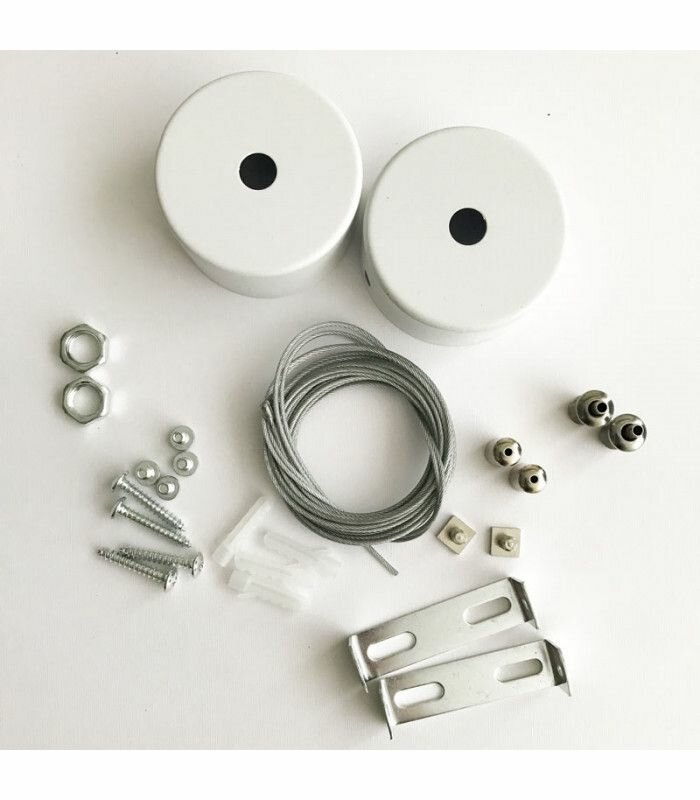 Тросовый подвес для Шинопровода. Цвет Белый. Длина 100 см. Комплект 2 штуки