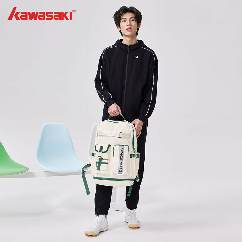 Рюкзак Kawasaki, Badminton Bag Backpack Large Capacity Sports Backpack Separa, большая вместимость, городской, белый