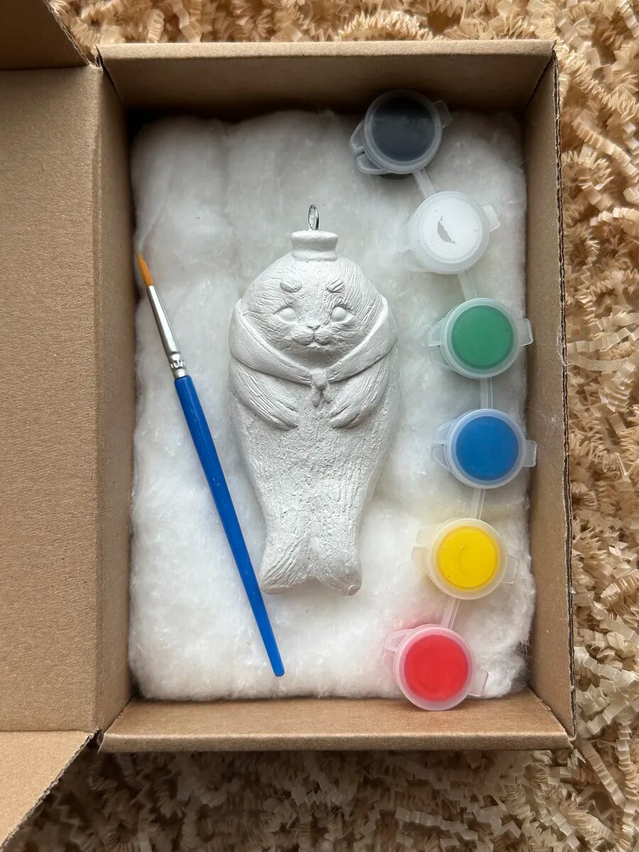 Елочная фигурка для росписи Нерпа