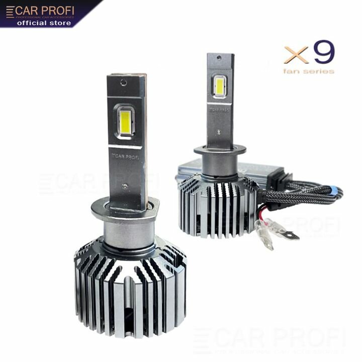 Светодиодные лампы CarProfi CP-X9 H1 Fan Series, CanBus, 40W, 10000Lm (к-кт 2шт)