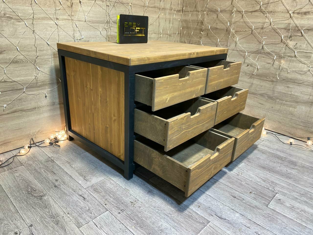 Комод "EasyLOFT" в стиле лофт с ящиками, 120х75х75 см.