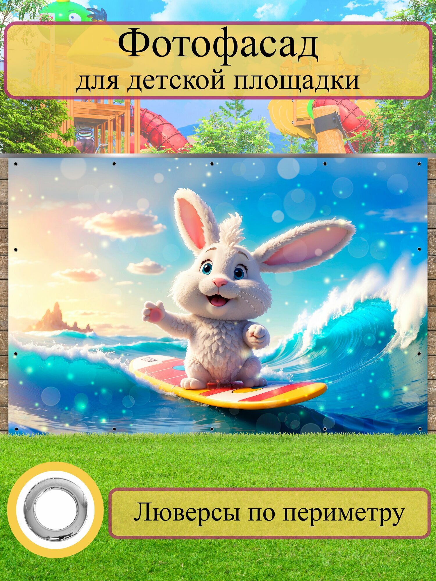 Фотофасад для забора, декоративный баннер для дачи и дома, 200х300см