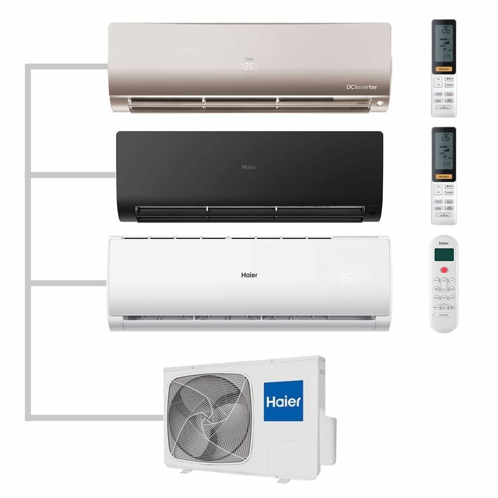 Мульти сплит-система настенная Haier AS35S2SF2FA-G/AS25S2SF2FA-B/AS07TS6HRA-M / 3U70S2SR5FA Inverter