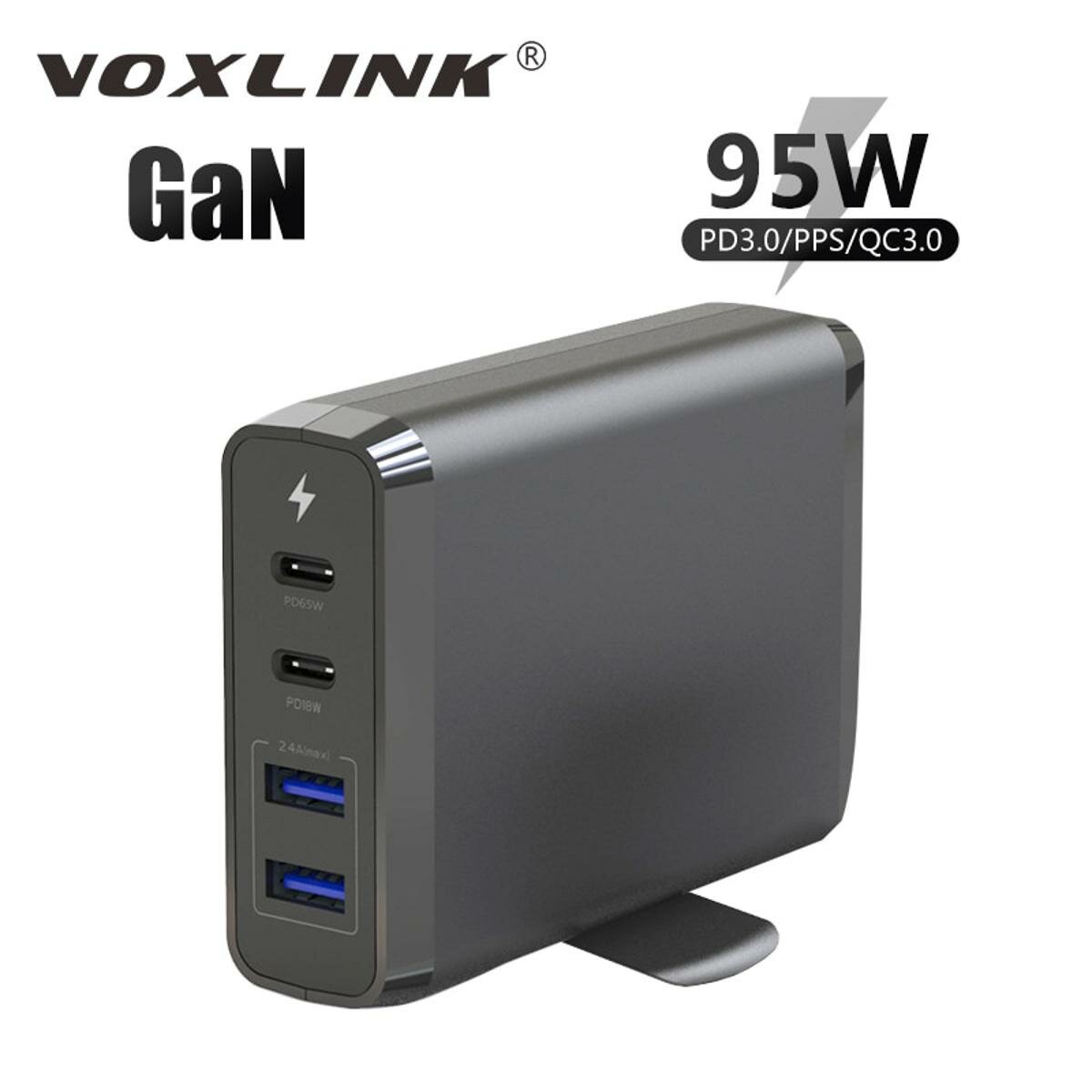 VOXLINK 4-портовое USB-зарядное устройство для быстрой зарядки 95 Вт PD Type C адаптер EU/US/UK для iPad Xiaomi Samsung Macbook Pro13 iPhone X XR Phone Universal