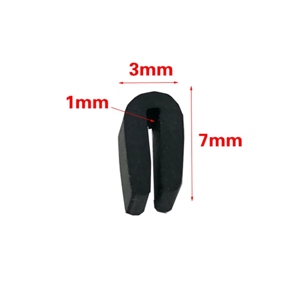 Резиновая уплотнительная лента U-образная черная 1 метр 1x3x7mm(Round)