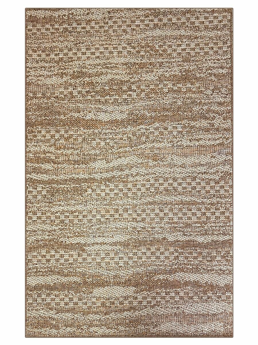 Ковер для комнаты на пол, палас в гостиную, Крит, 160х230, Коричневый, Бежевый