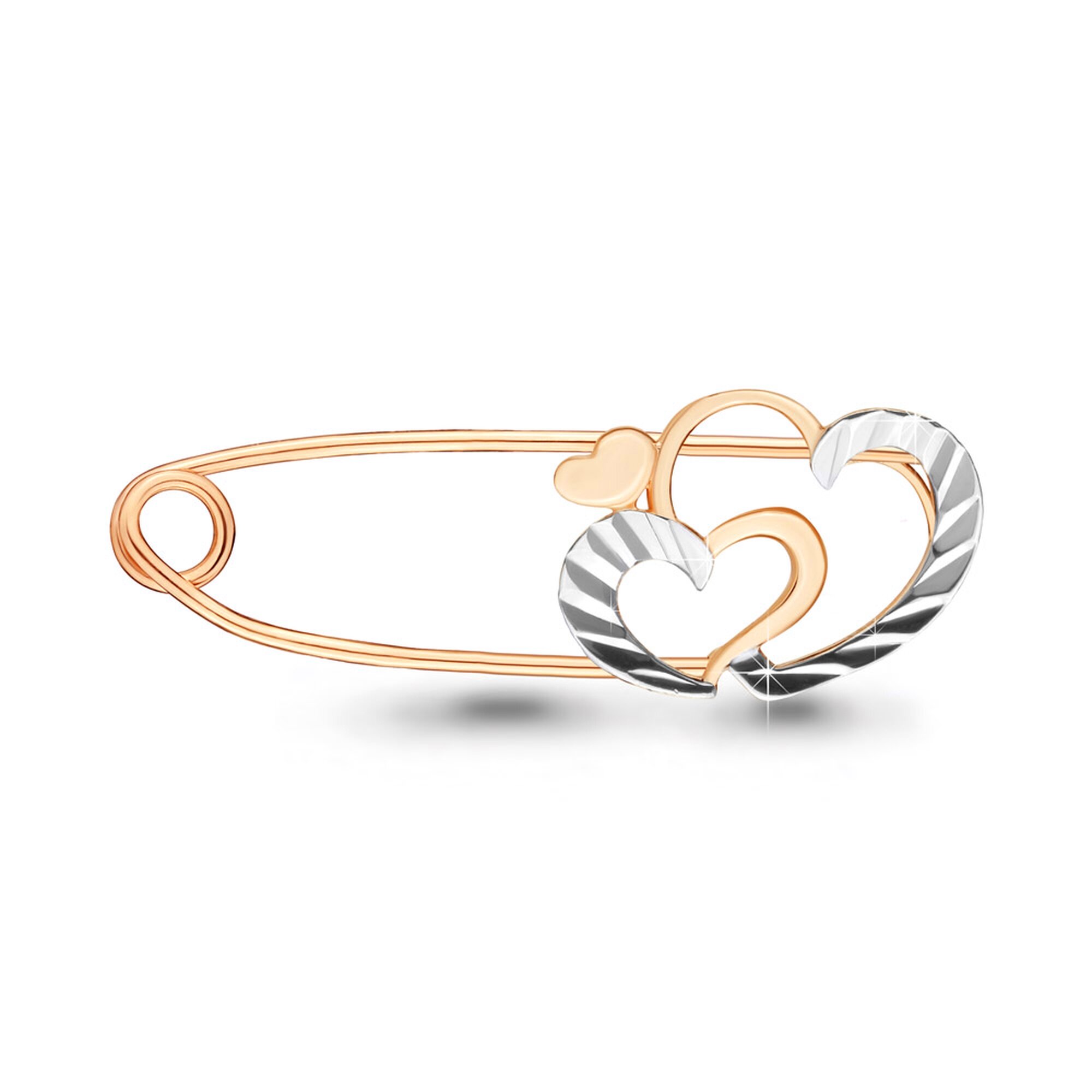 Брошь, красное золото, 585 проба