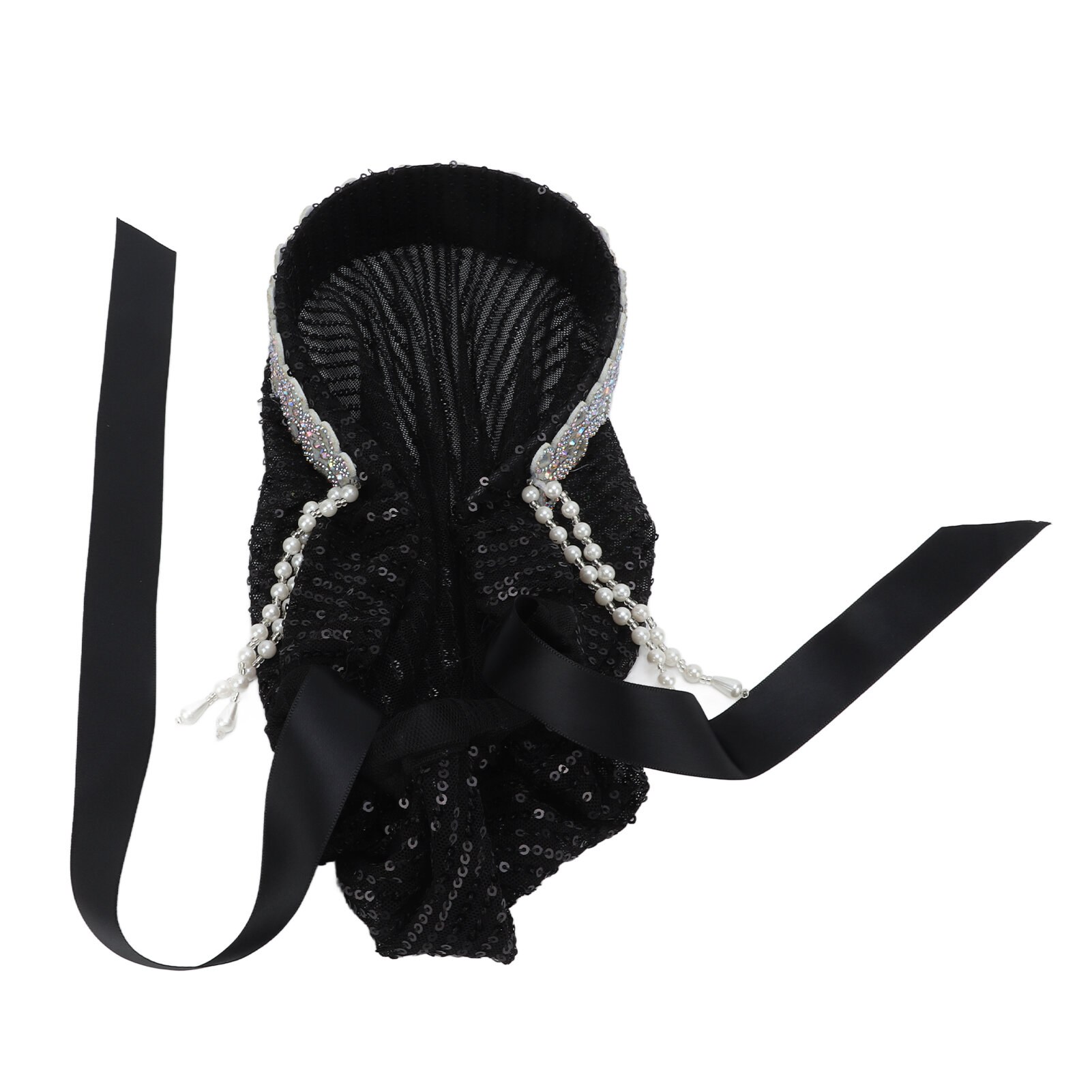 Хиджаб для женщин элегантный эластичный гибкий мягкий шелковистый горячий стразы бант мусульманская повязка на голову женская шляпа платок черный