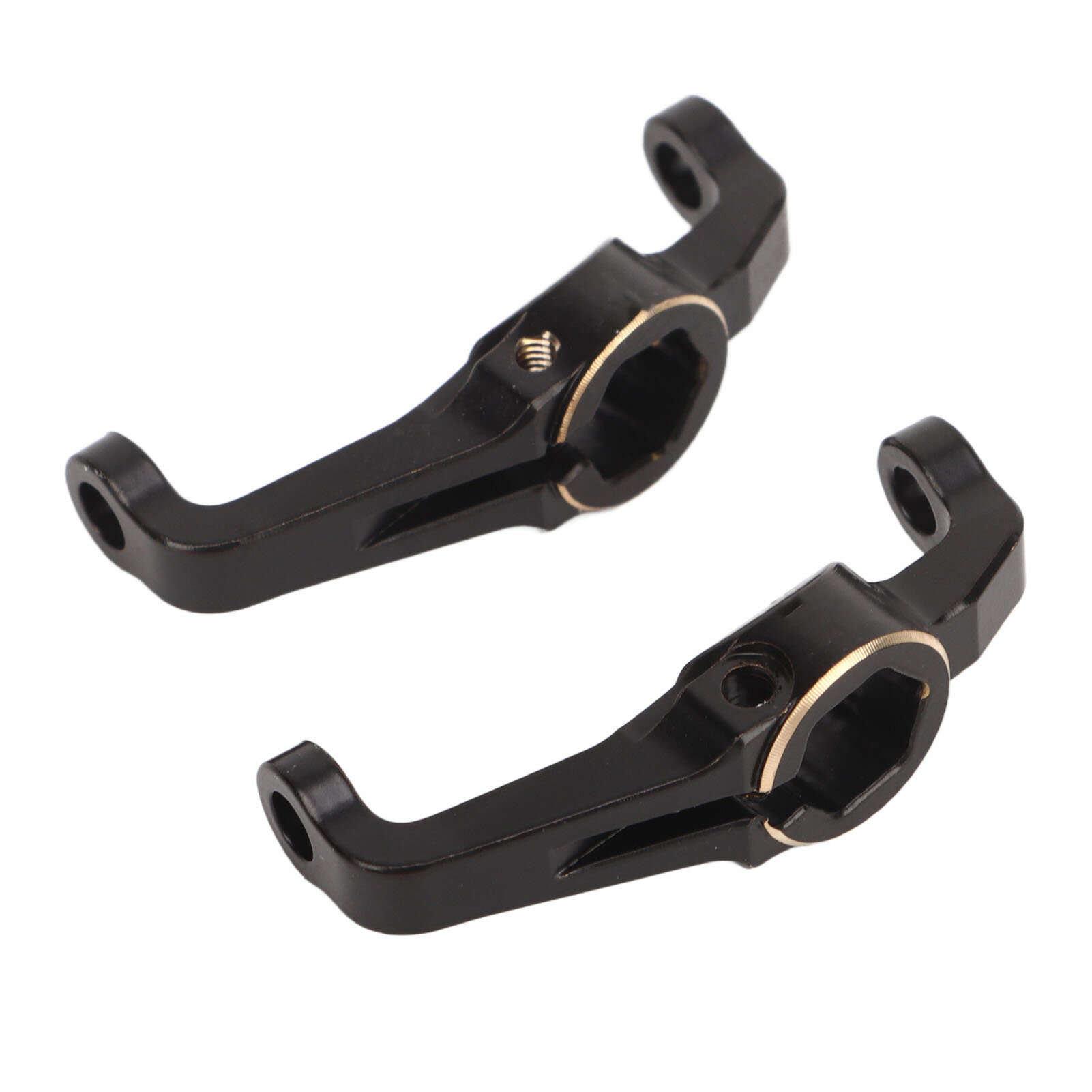 2шт латунные блоки колесных ступиц и C-образные hubs для FMS FCX24 1/24 RC Краулер, высокая прочность, черный цвет, полированная отделка