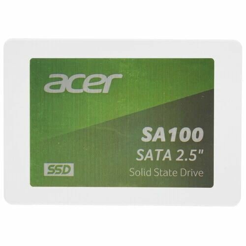 Накопитель Acer SA100, 1920ГБ, 2,5", SATA, форм-фактор 2.5", белый