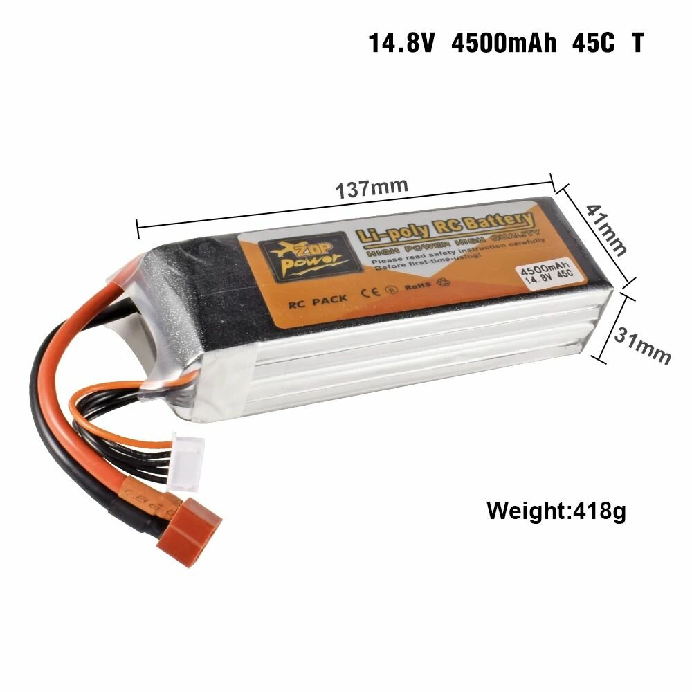 Аккумулятор 9IMOD 4S LiPo 14.8V 1800-6000mAh Высокие токи разряда 30C-45C Разъем XT60 Для RC машин, лодок и модельной техники