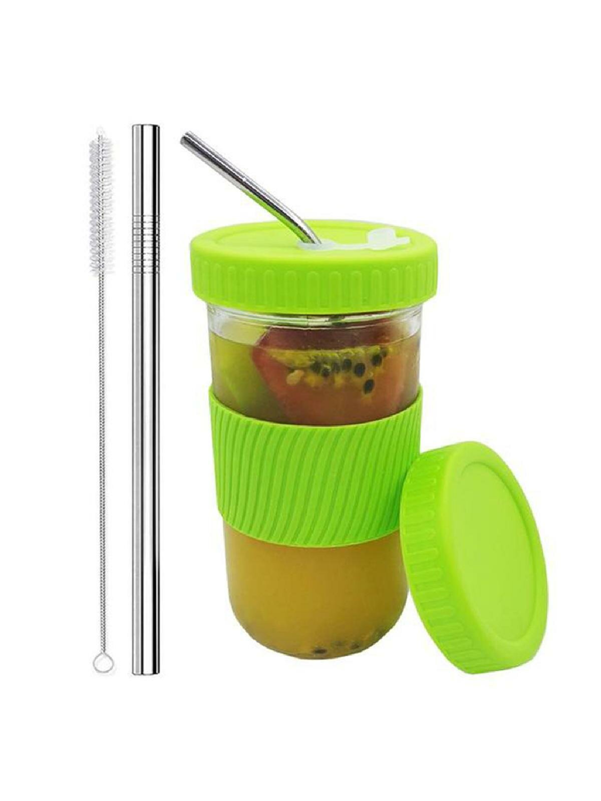 Стаканчики для напитков 650 мл, банки для чашек Mason с крышкой, многофункциональные бутылки для смузи, чая, чая Boba, Bubble Tea