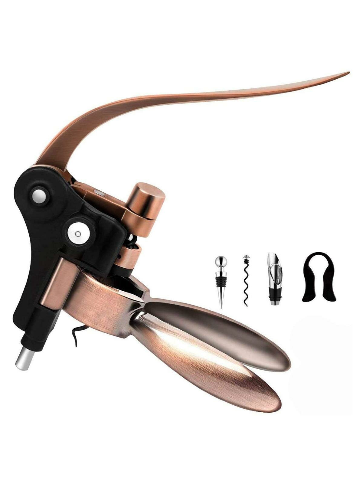 Набор штопоров и открывалок для винных бутылок, портативная винная пробка из цинкового сплава в форме кролика