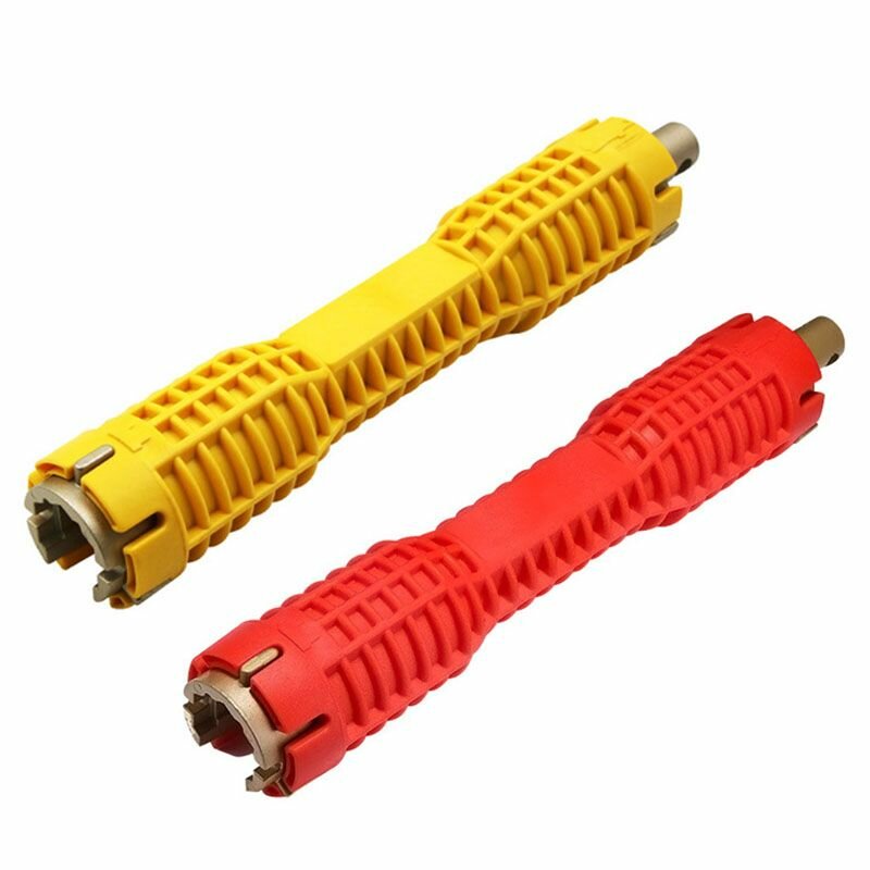 Многофункциональный ключ для мойки, легкая противоскользящая ручка, двухсторонний смеситель и ключ для установки мойки для дома, кухни, ванной комнаты