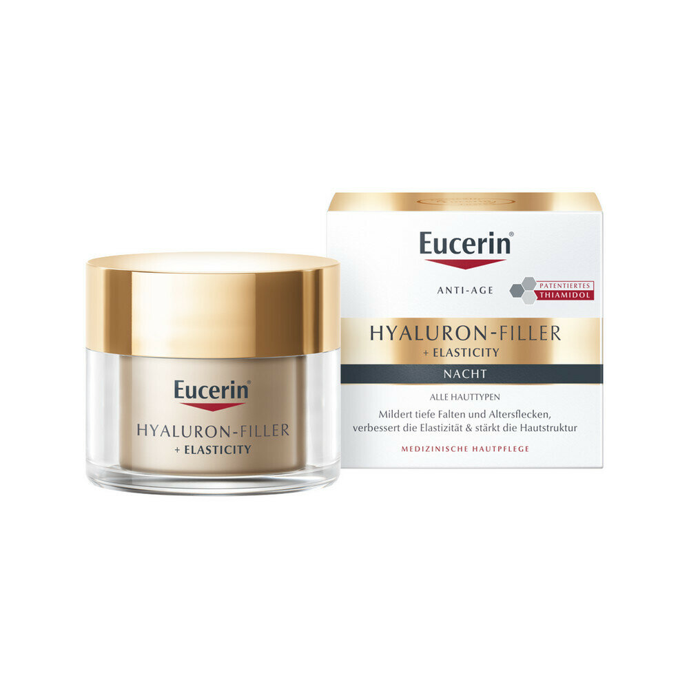 Eucerin hyaluron-filler+elasticity крем для лица против пигментации ночной антивозрастной 50 мл