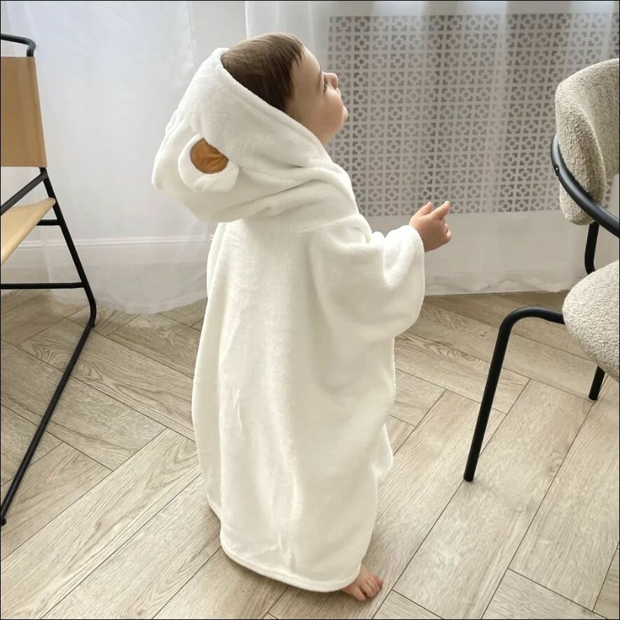 Полотенце детское с капюшоном 60x120 см,