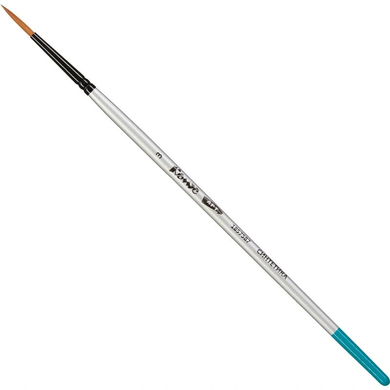 Кисть художественная Комус Арт синтетика мягкая, кругл,№03, короткая ручка