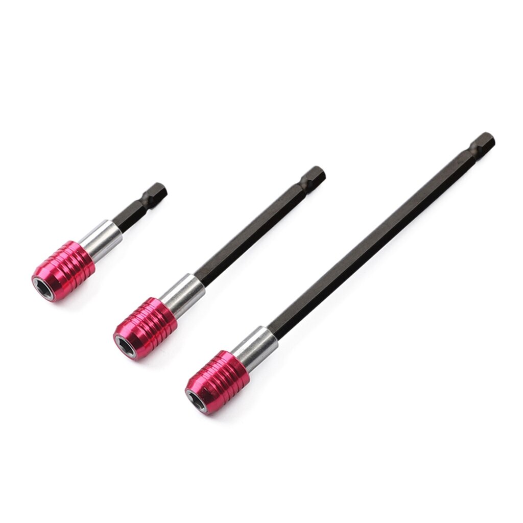 3шт Удлинитель Сверла Магнитный Держатель Сверла Самоблокирующийся с Шестигранником 1/4” для Удлинителя Шуруповерта Адаптера