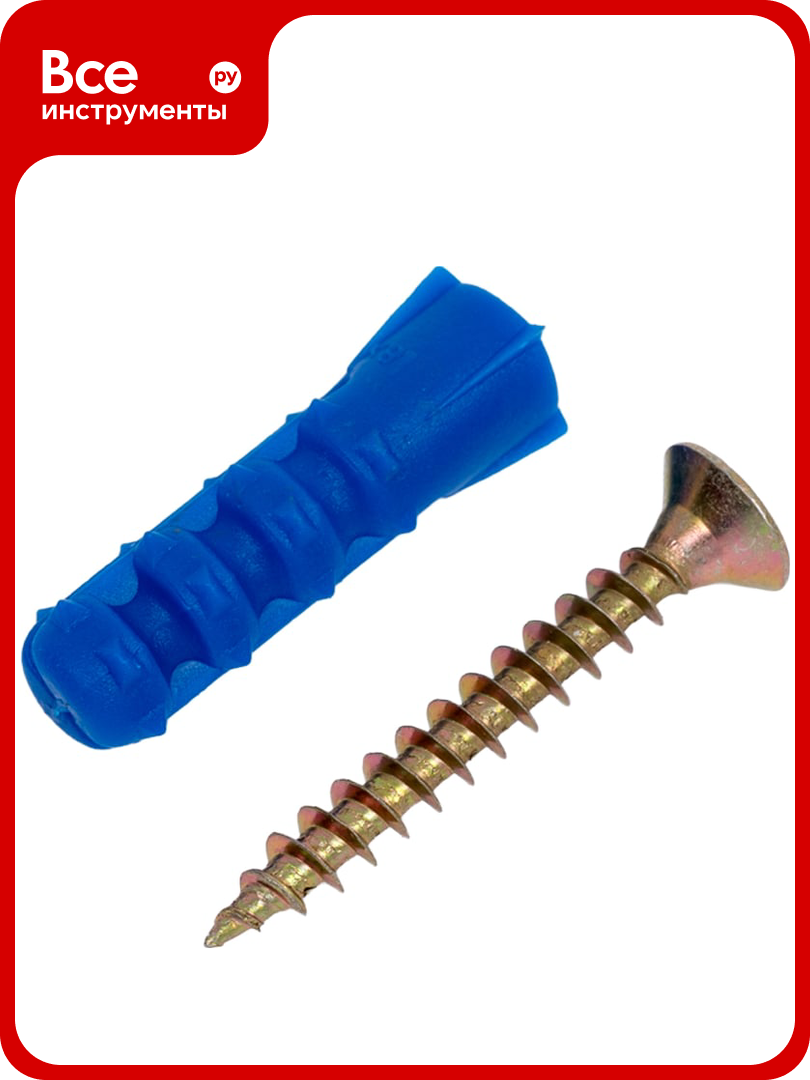 Набор крепления плинтусов VIPкрепеж 8х30, дюбель ежик, 22 шт. 23012 VIPL