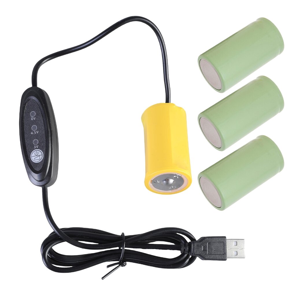 USB 5V 2A Замените 2-4шт батарейных отсекателей 1.5V LR20 D 3V 4.5V 6V LR20 D