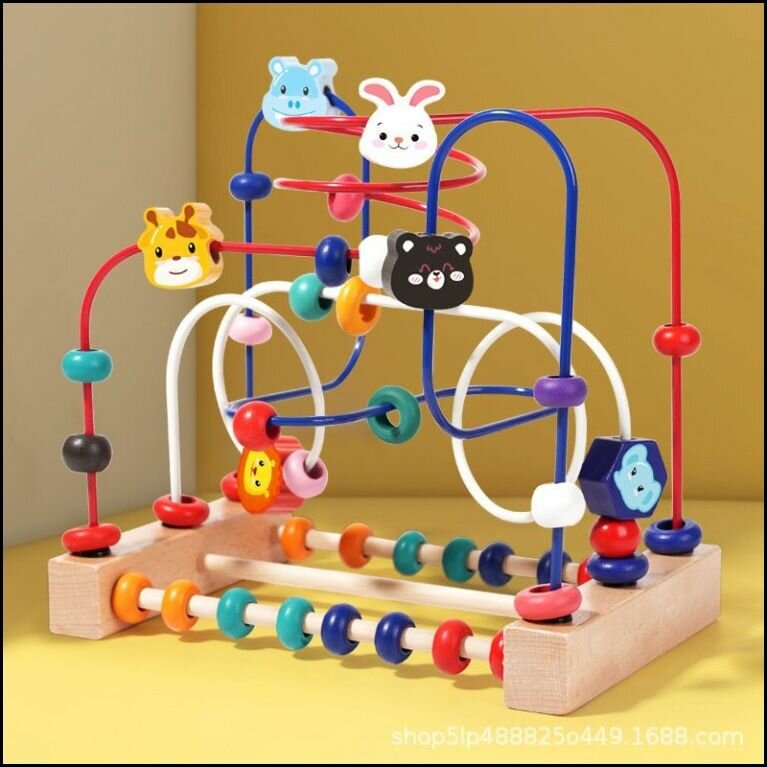 Детская игрушка-головоломка с бусинами для детей от 8 месяцев до 1 года