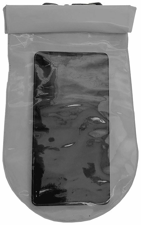 BTrace гермочехол из ПВХ 27х12 см для смартфона серый, защищает корпус и дисплей