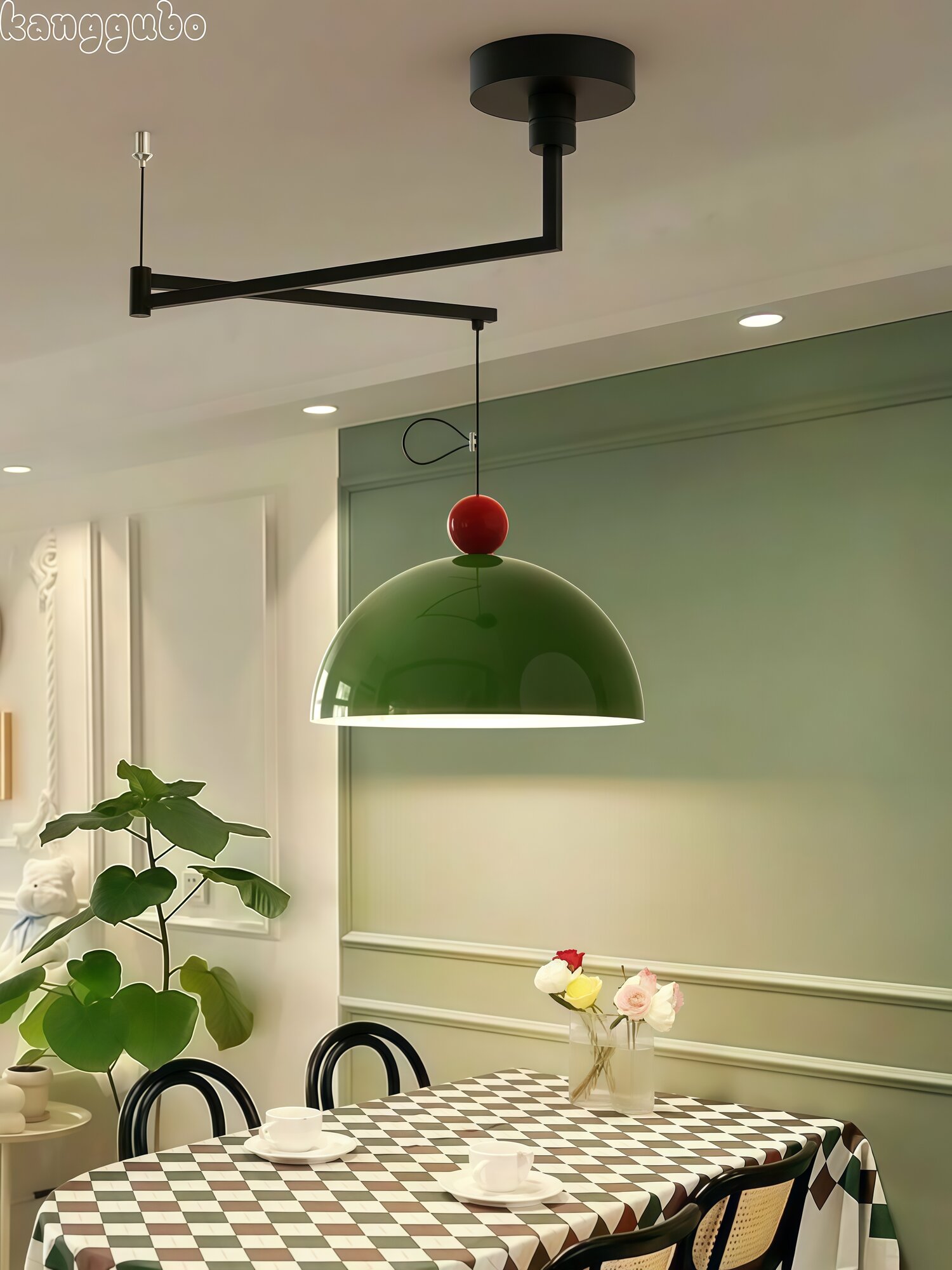 Люстра Clear lighting, передвижная, светодиодные лампы, 40Вт, зелёный